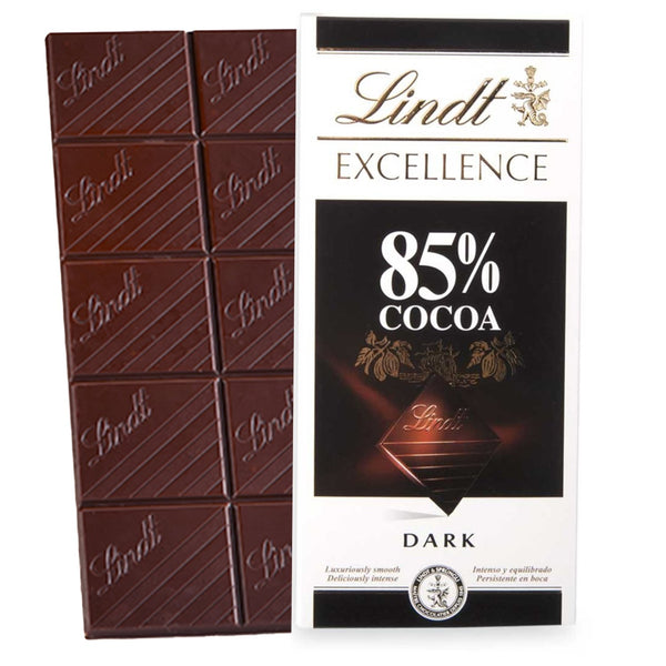 Lindt 85% Cocoa Dark Chocolate Bar – 100g | Imported Swiss Luxury ...